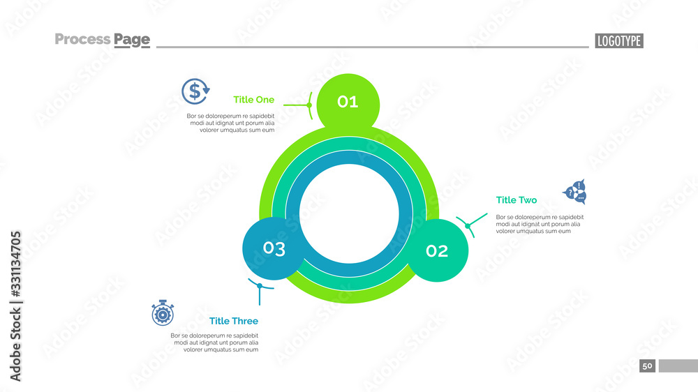 Uncommon circular chart slide template. Business data. Graph, diagram ...