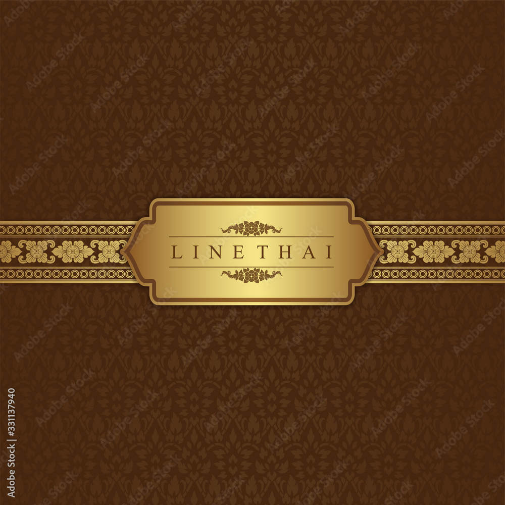 Thai art luxury temple, background pattern decoration for printing ...