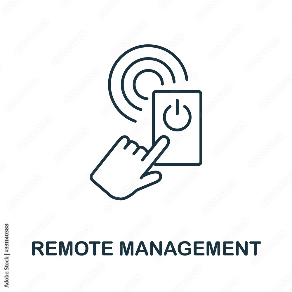 Remote Management icon from iot collection. Simple line Remote ...