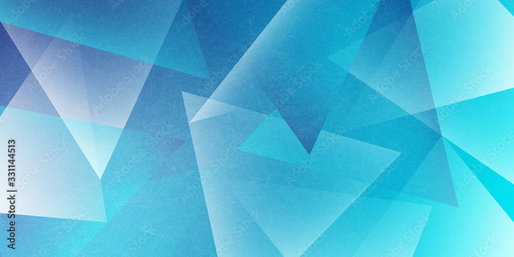 abstract blue background with layers of transparent shapes in random ...