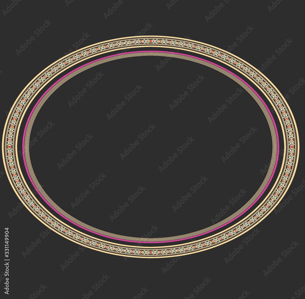 Exquisite gold border design, luxury baroque design Stock Illustration ...