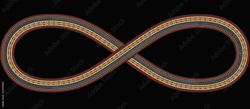 Exquisite gold border design, luxury baroque design Stock Illustration ...