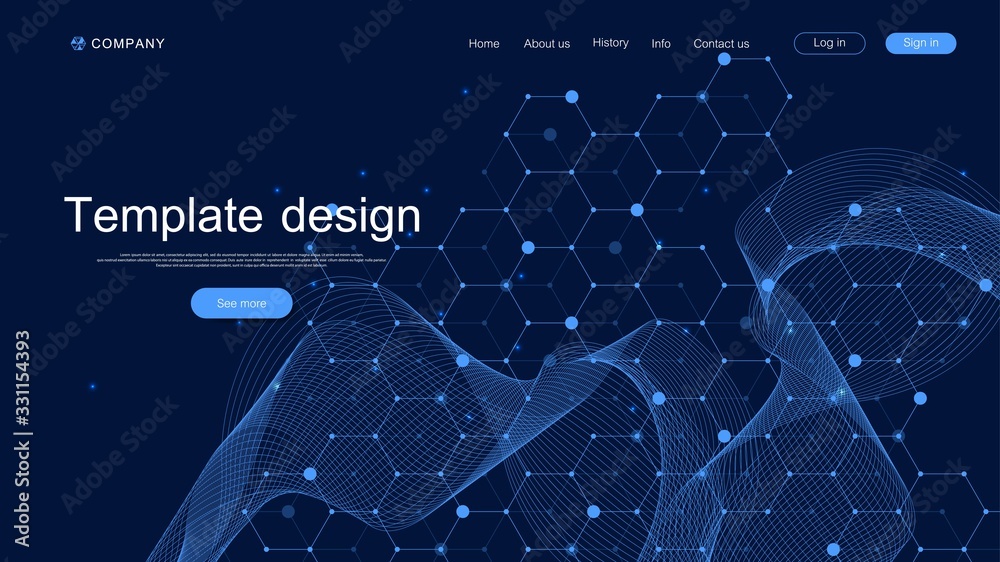 Landing page tech background with abstract circuit board textures ...