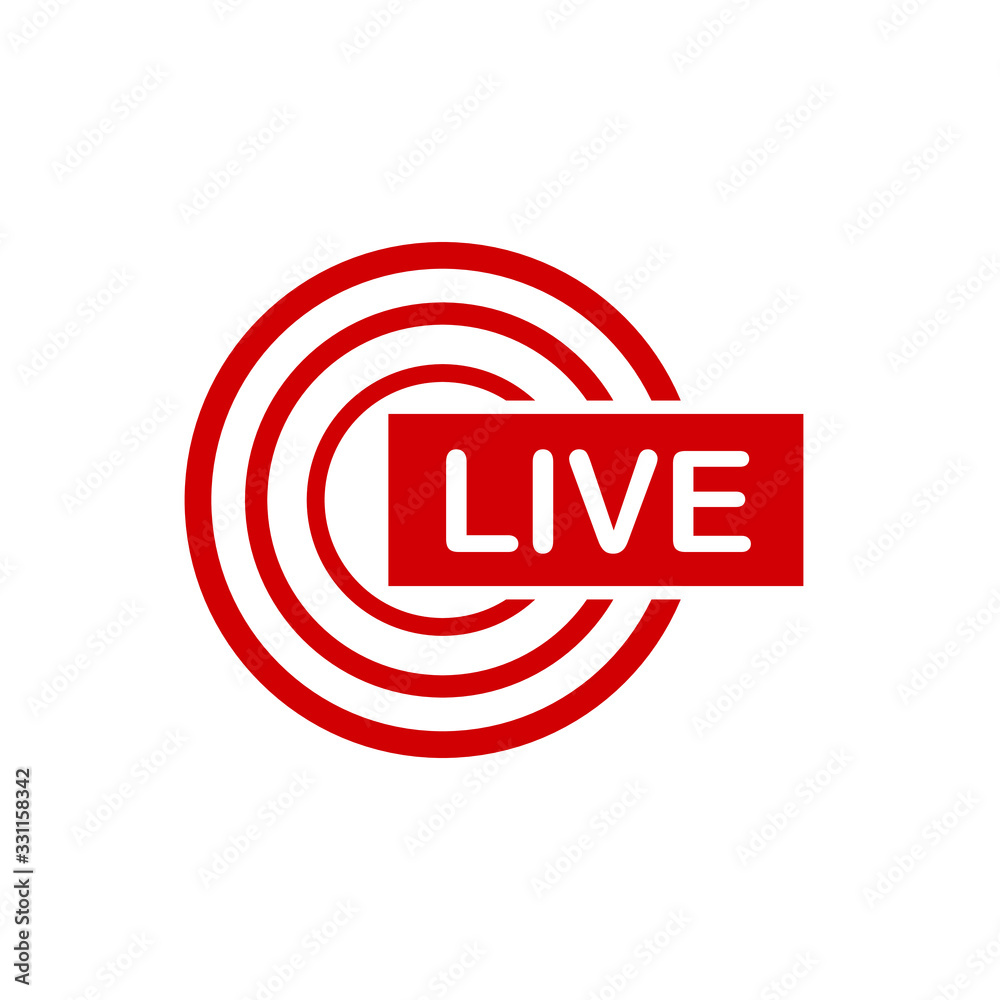 live icon for podcast Stock Vector | Adobe Stock