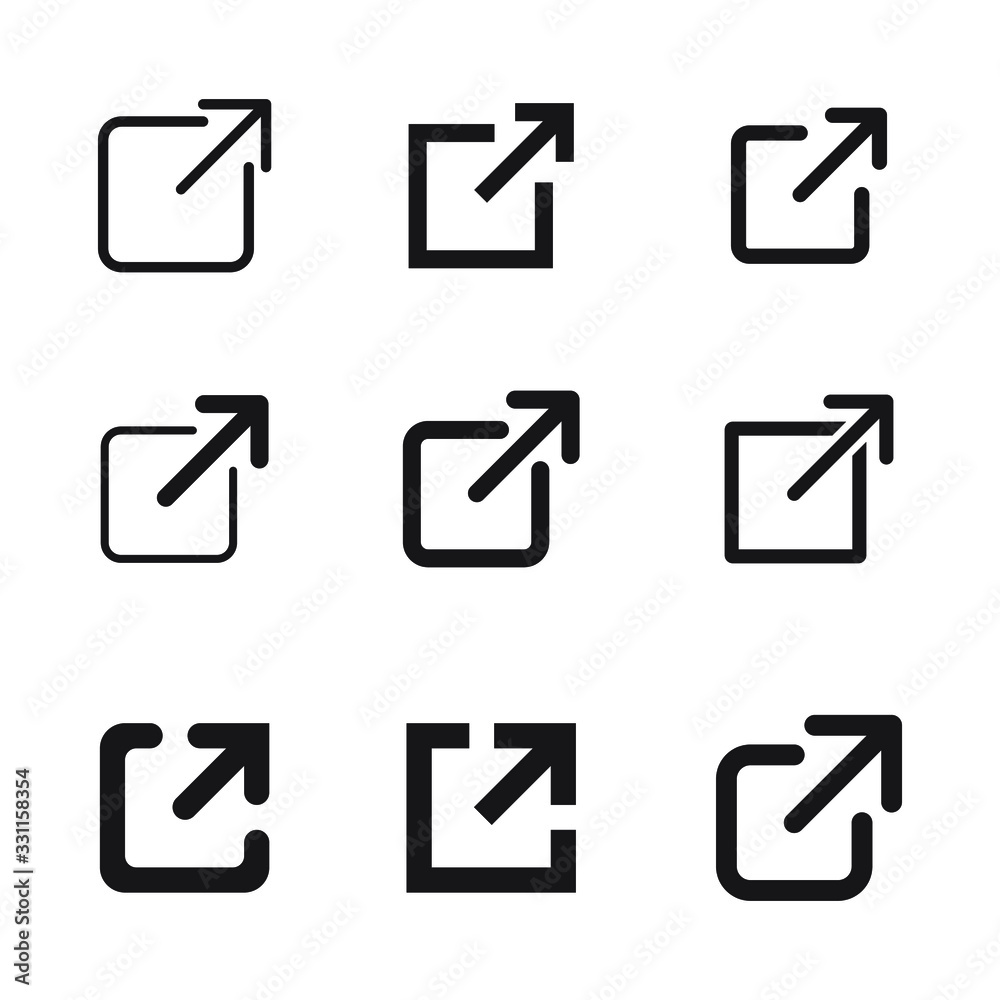 External Link Icon Open Page Vector Icon Isolated On Background Stock External Link Icon Open Page Vector Icon Isolated On Background Stock