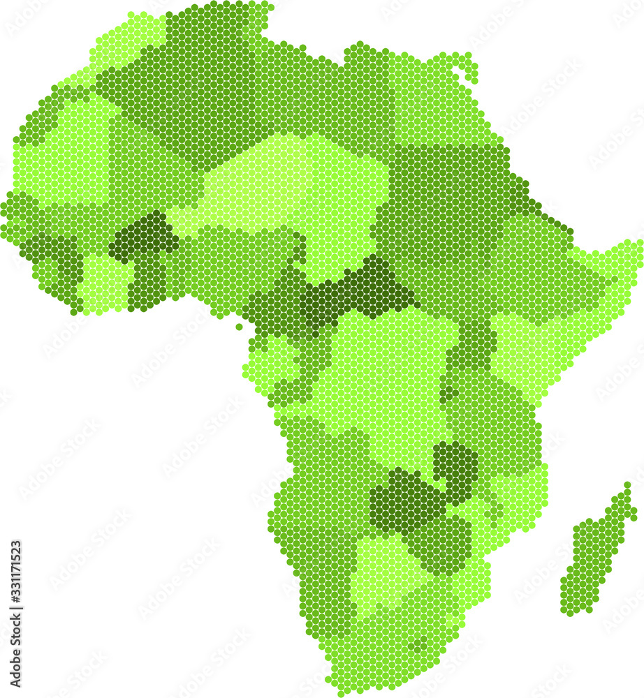 Circle Geometry Africa map.All elements are separated in editable ...