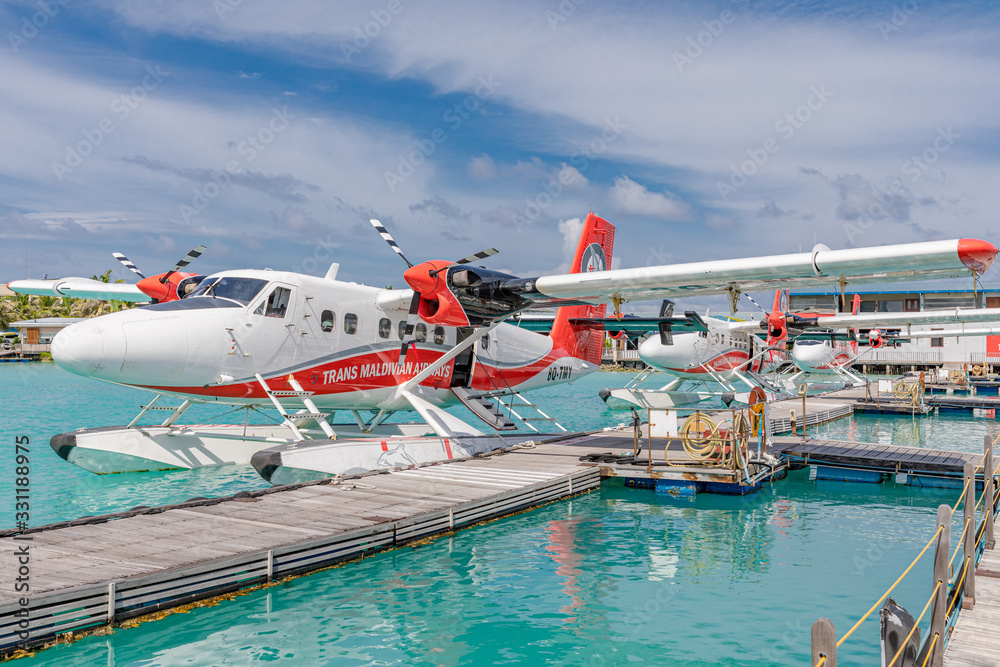 Male, Maldives – May 10, 2019: TMA - Trans Maldivian Airways Twin Otter ...