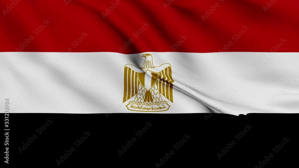 Egypt flag is waving 3D animation. Egypt flag waving in the wind ...