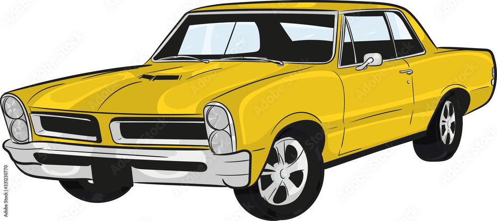 cartoon car,muscle car,classic car,historic Stock Illustration | Adobe ...