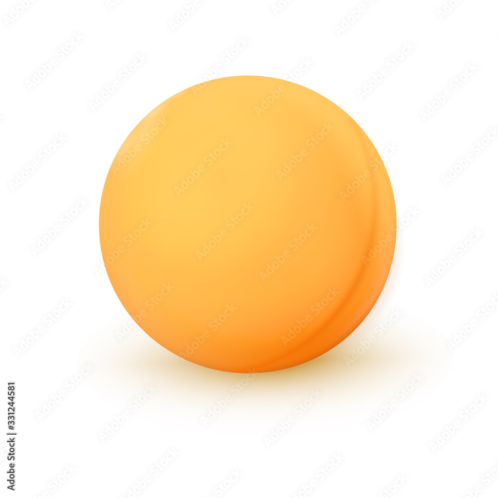 Ping Pong Ball isolated on white background. Table Tennis, realistic 3d ...