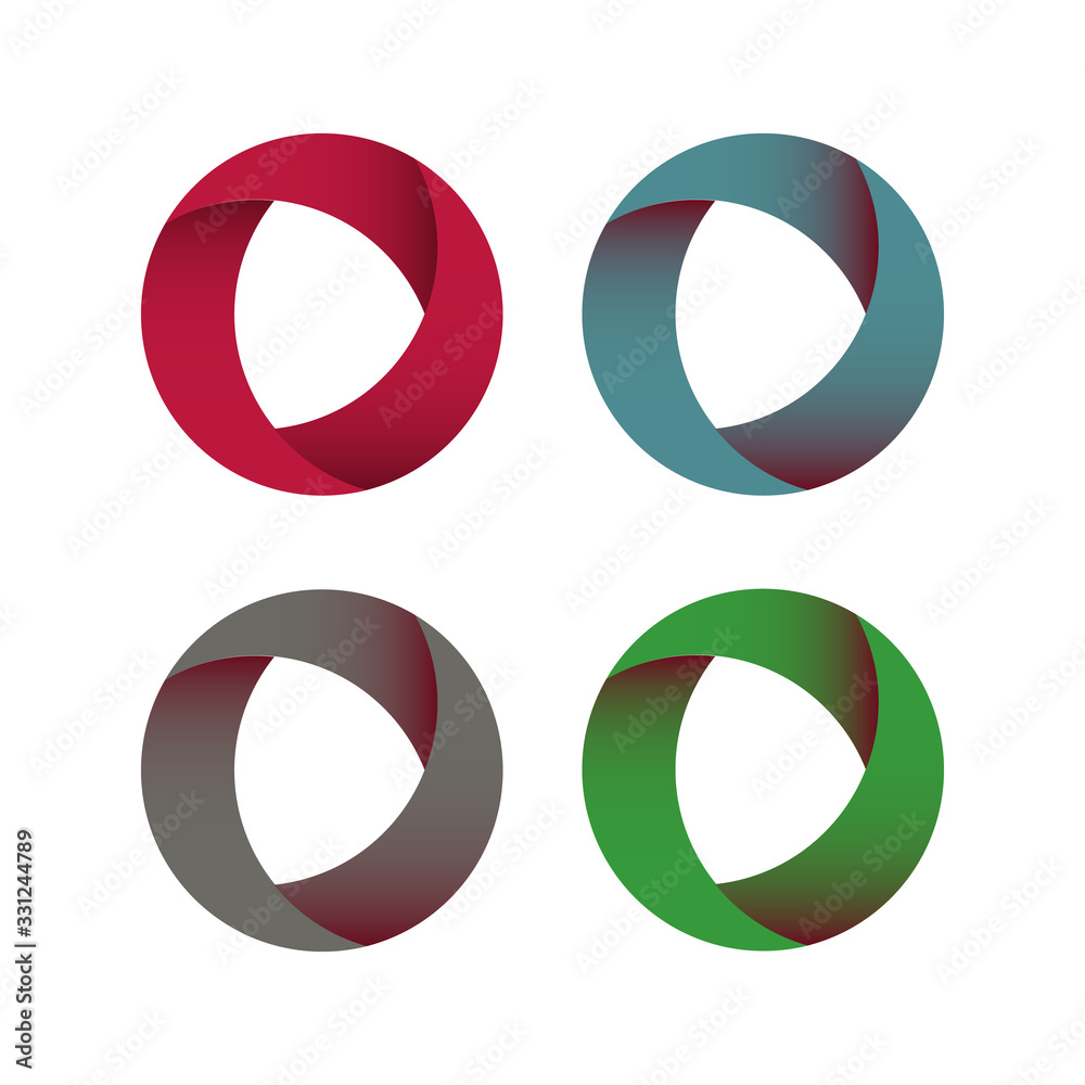 Vector Circle Logo Design Template . Infinite Loop Shape Cycle Creative ...