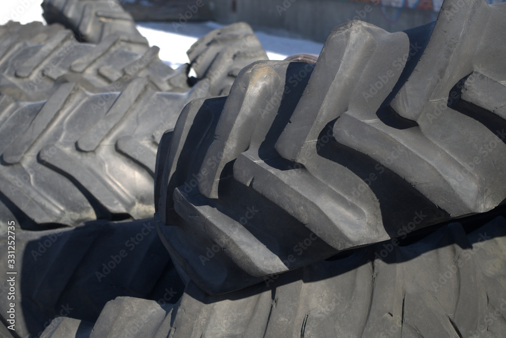 tire heap tractor big wheel agriculture equipment rubber recycling ...