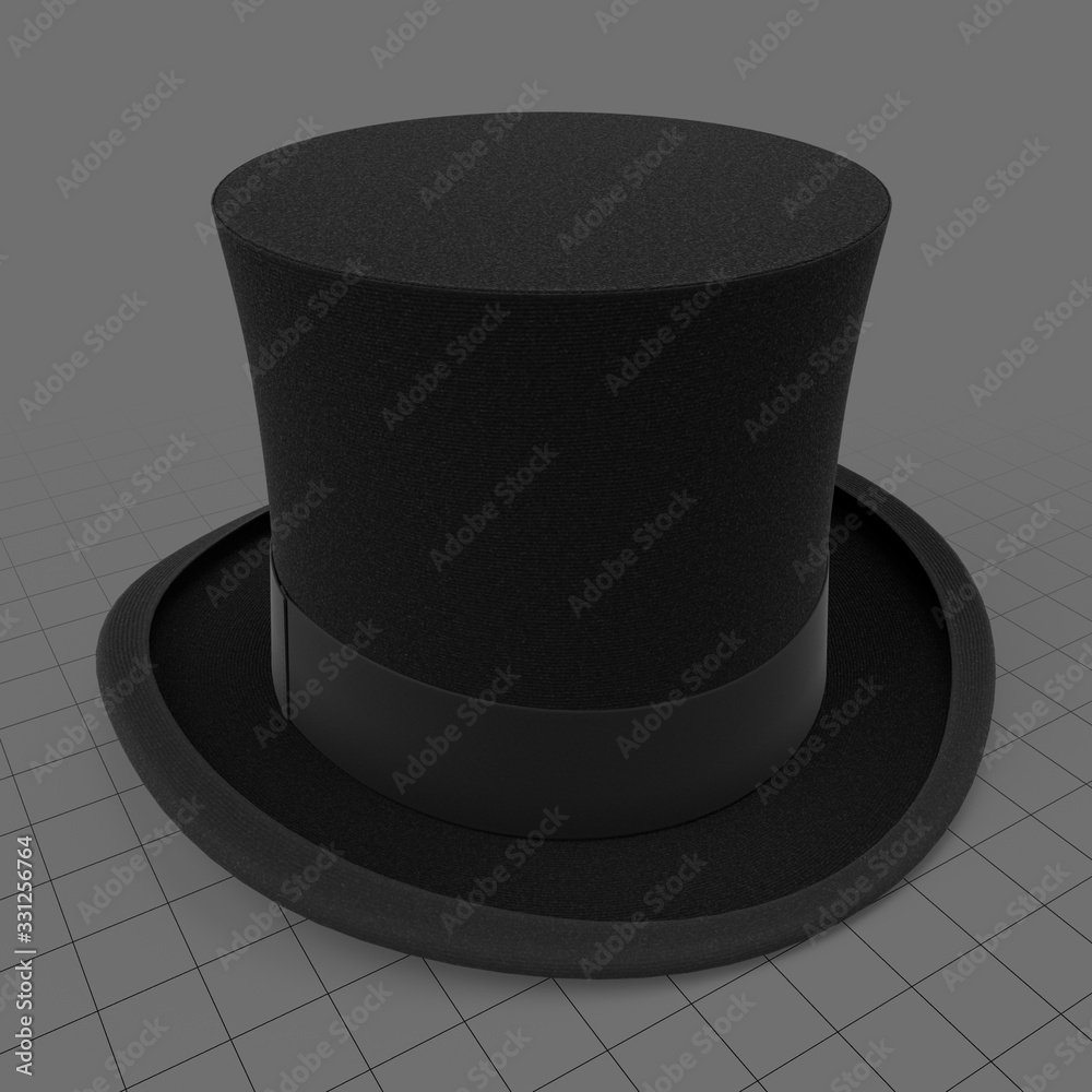 Top hat Stock 3D asset | Adobe Stock