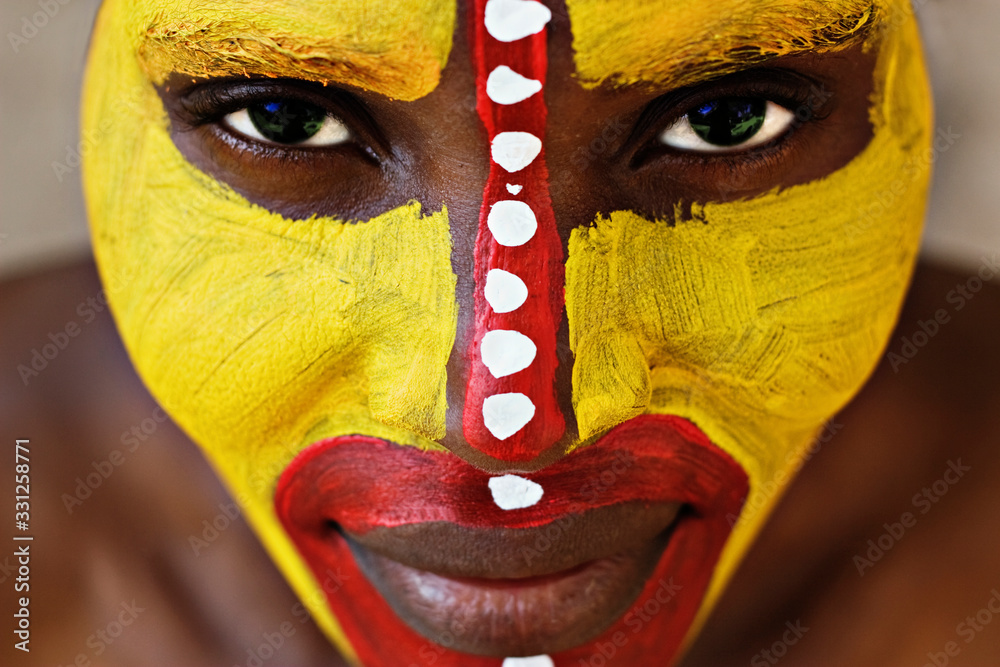 Tribal face Stock Photo | Adobe Stock