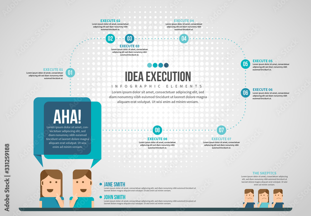 Idea Execution Infographic Layout Stock Template | Adobe Stock