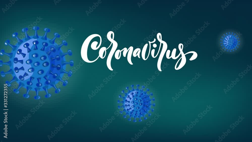 Calligraphy white text coronavirus. Covid-19 video motion for awareness ...