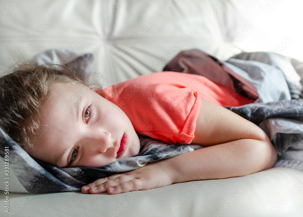 Sad Mood Little Girl
