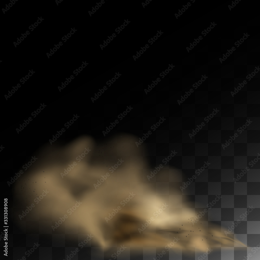 Cigarette smoke, cloud of dust, smell smog tornado. Dust cloud with ...