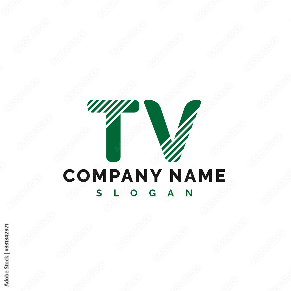 TV Letter Logo Design. TV letter logo Vector Illustration - Vector ...