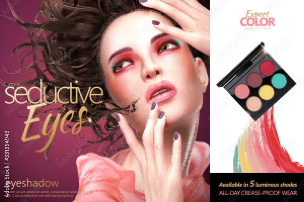 Eyeshadow palette ads Stock Vector | Adobe Stock