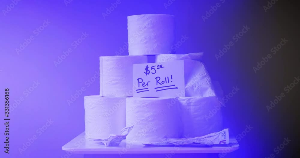 Toilet paper is sold for five dollars ($5.00) a roll (US Currency ...
