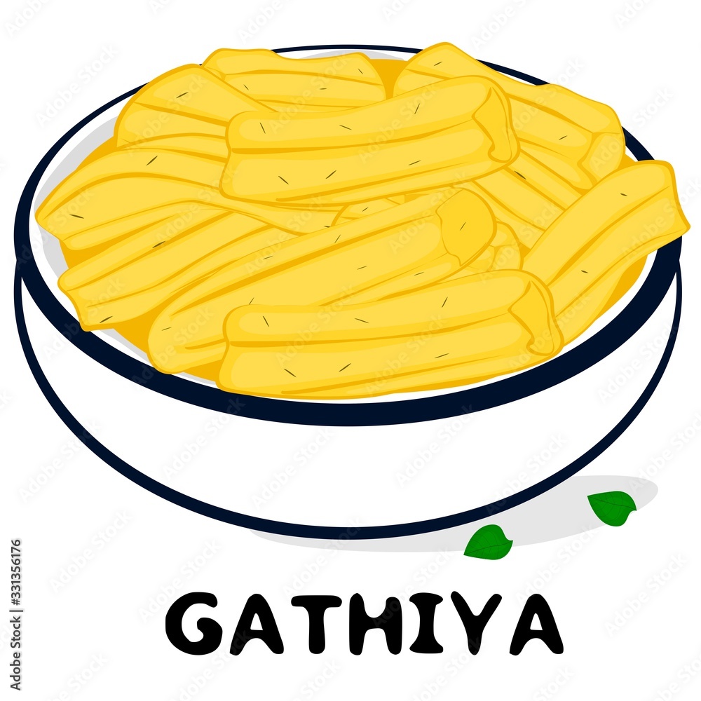 Gathiya indian Gujarati Food Vector Stock Vector | Adobe Stock