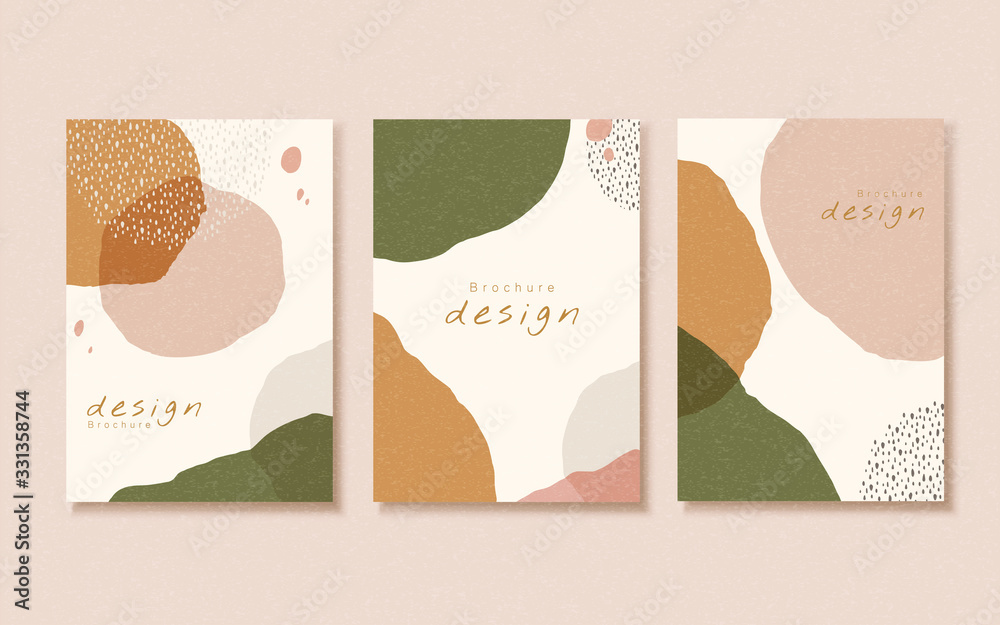 Abstract earth tone flyer design Stock Vector | Adobe Stock