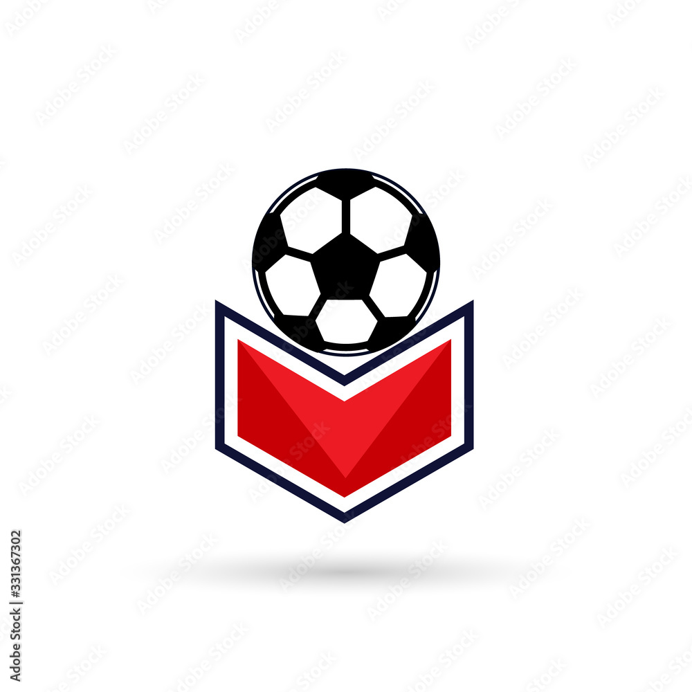 Soccer Logo or football club sign Badge. Football logo with shield ...