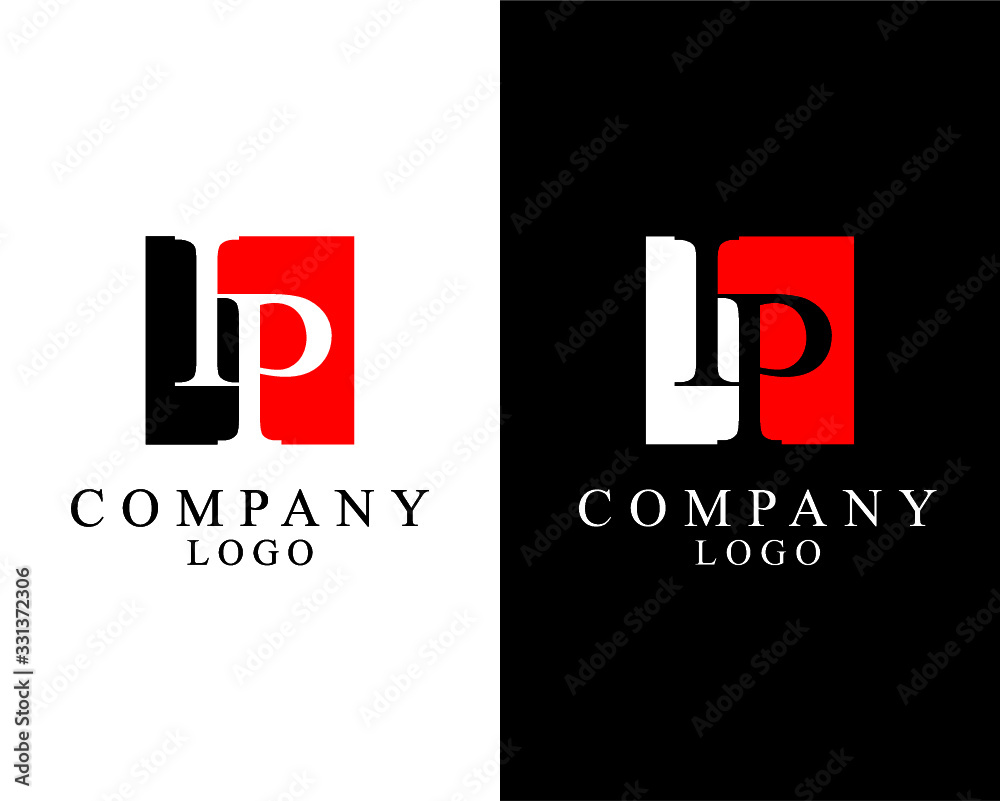 IP, PI logo Letter square shape logo vector for company identity. Stock ...