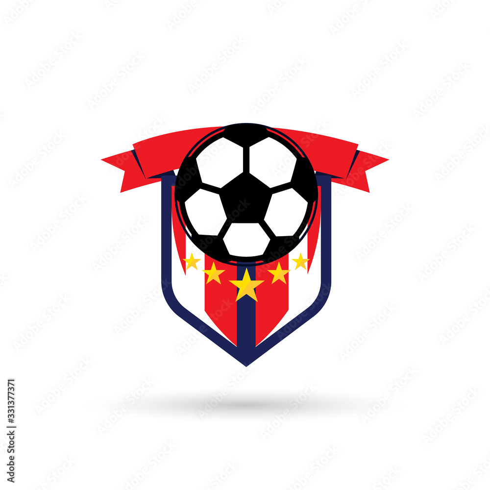 Soccer Logo or football club sign Badge. Football logo with shield ...