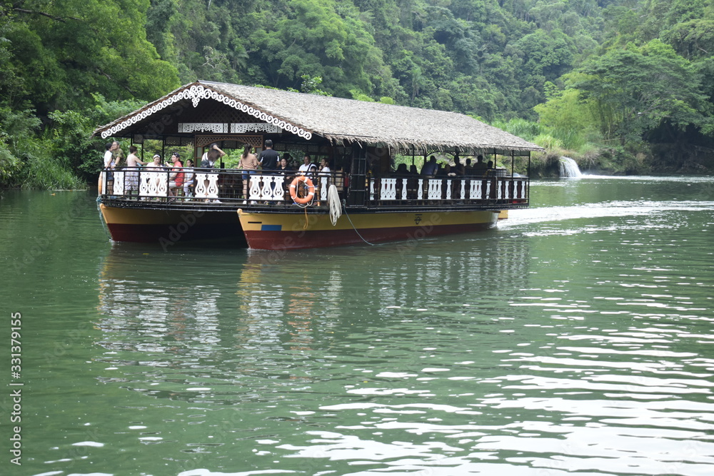 The Floating Restaurant of Loboc, Bohol, Philippines. Stock Photo ...