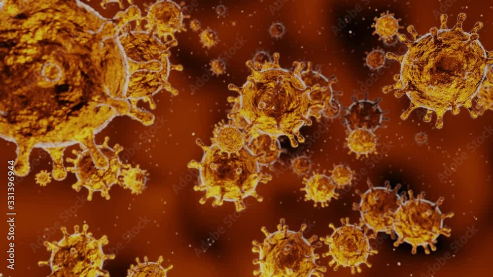 Vidéo Stock corona virus 2019-ncov flu outbreak, microscopic view of ...