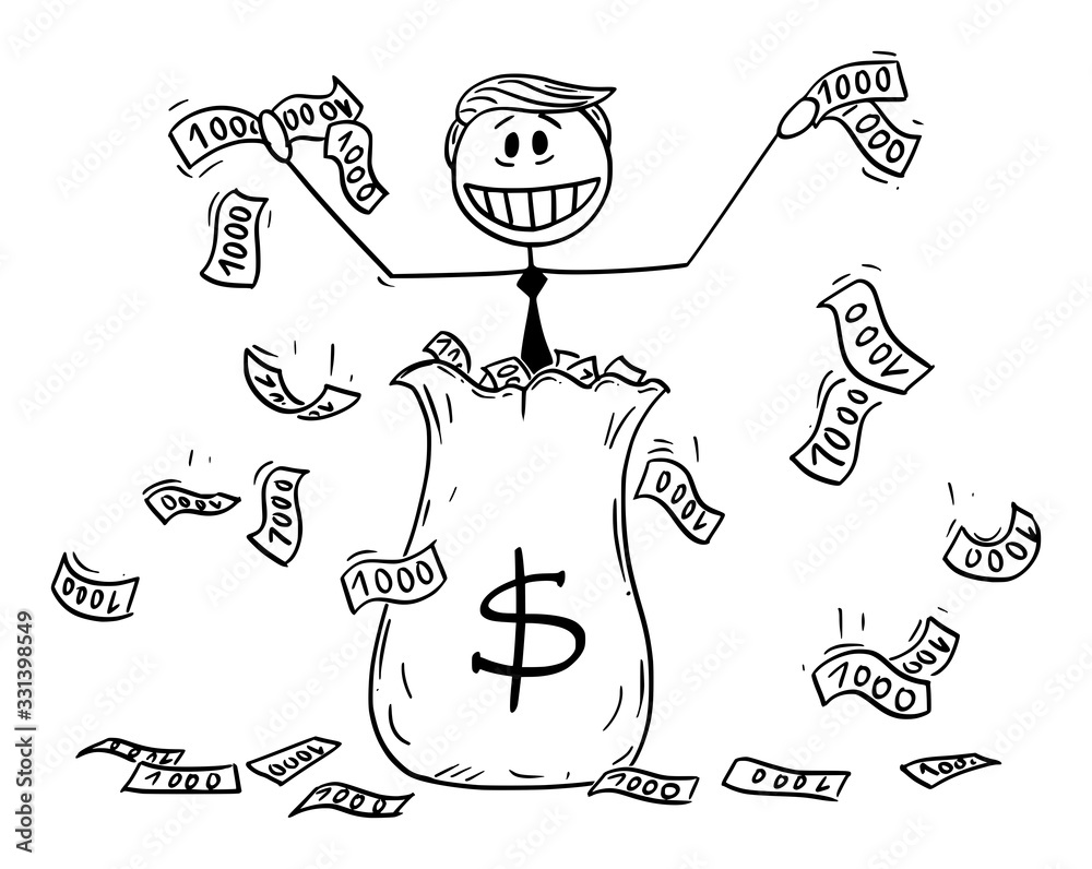 Vector cartoon stick figure drawing conceptual illustration of ...