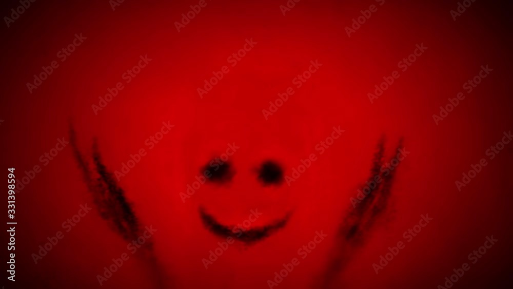 Horror collection animation with scary faces. Monster from dark ...