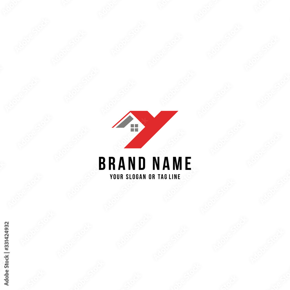 letter Y home logo design vector Stock Vector | Adobe Stock