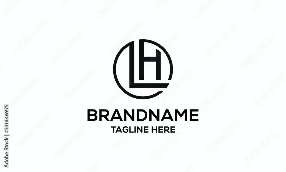 Letter LH Vector Logo Design Inspirations Stock Vector | Adobe Stock