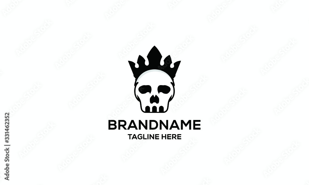Skull And Crown Vector Logo Design Inspirations Stock Vector | Adobe Stock
