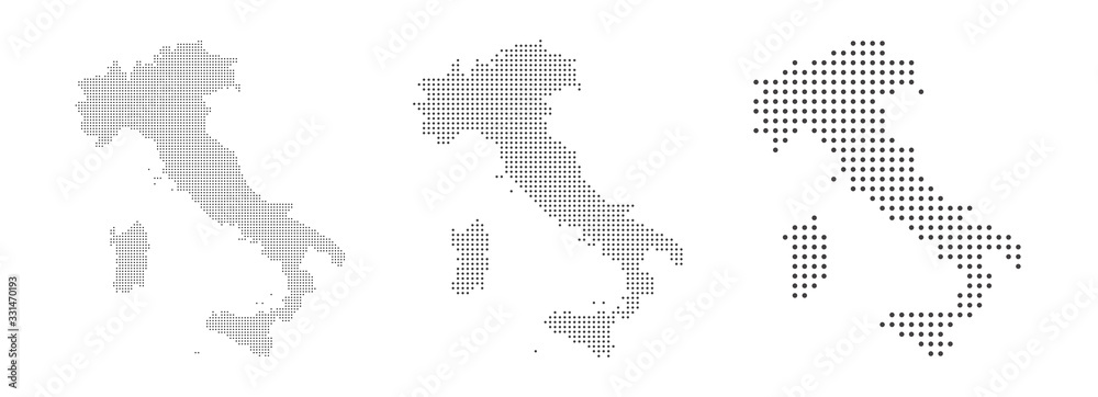 Abstract Italy Map with dot Pixel Spot Modern Concept Design Isolated ...