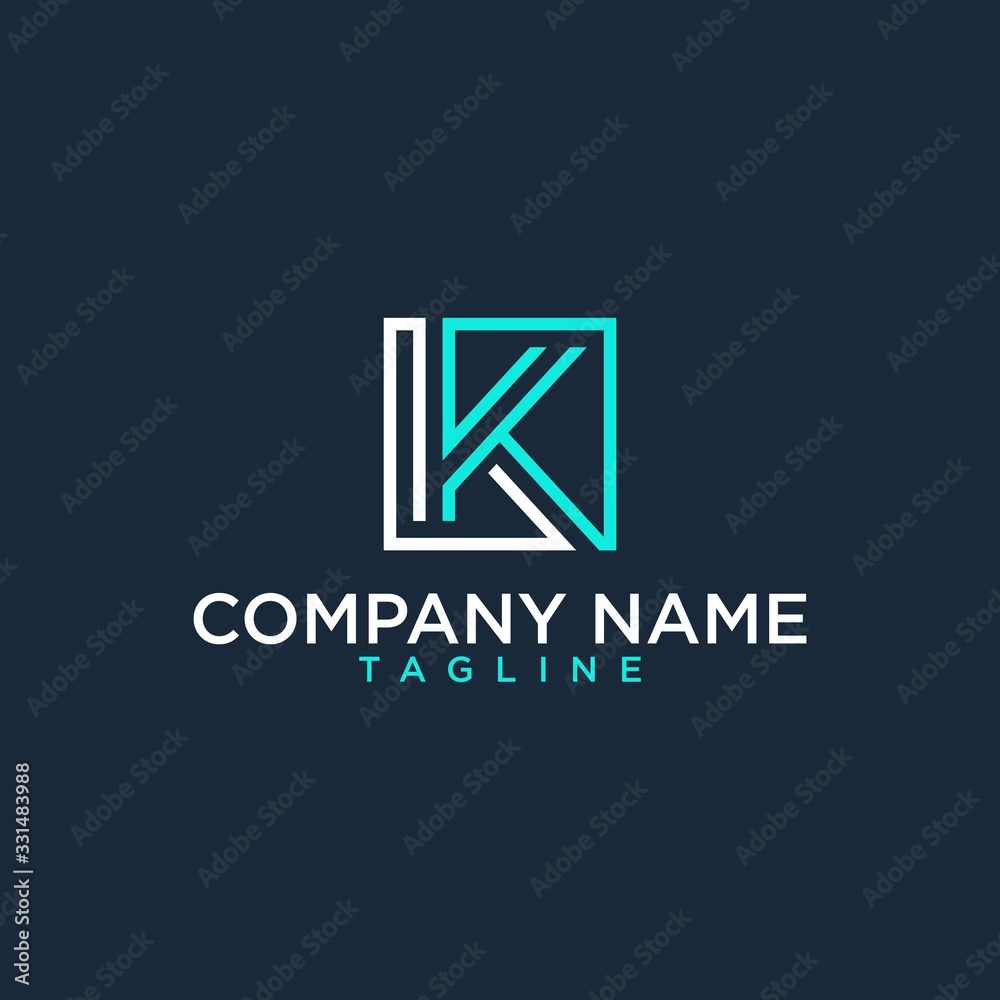K,capital initial logo design inspiration Vektor Stok | Adobe Stock