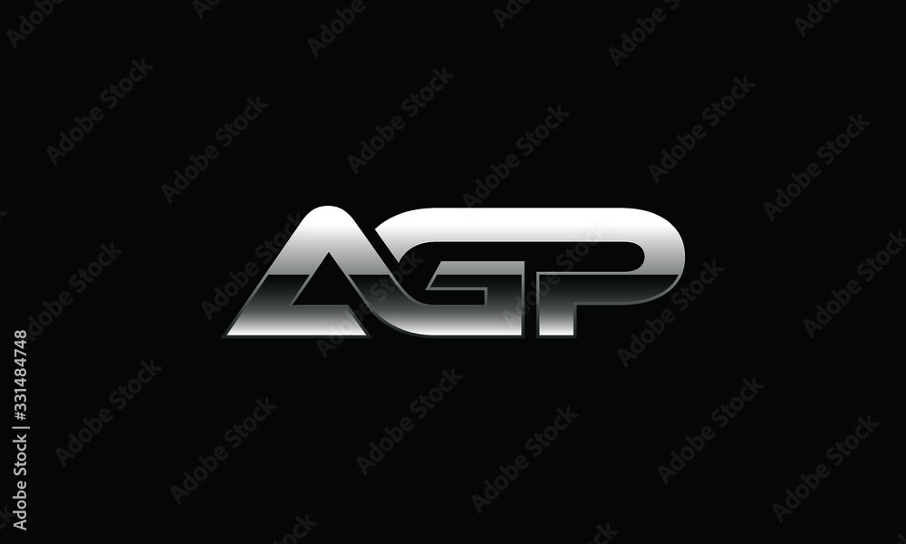 AGP Metal Color Vector Logo Design Inspiration Stock Vector | Adobe Stock