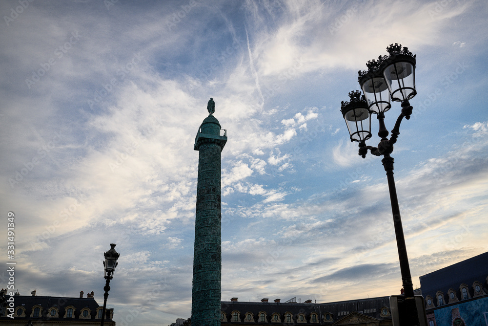 The Vendome column, was erected by Napoleon to commemorate the battle ...