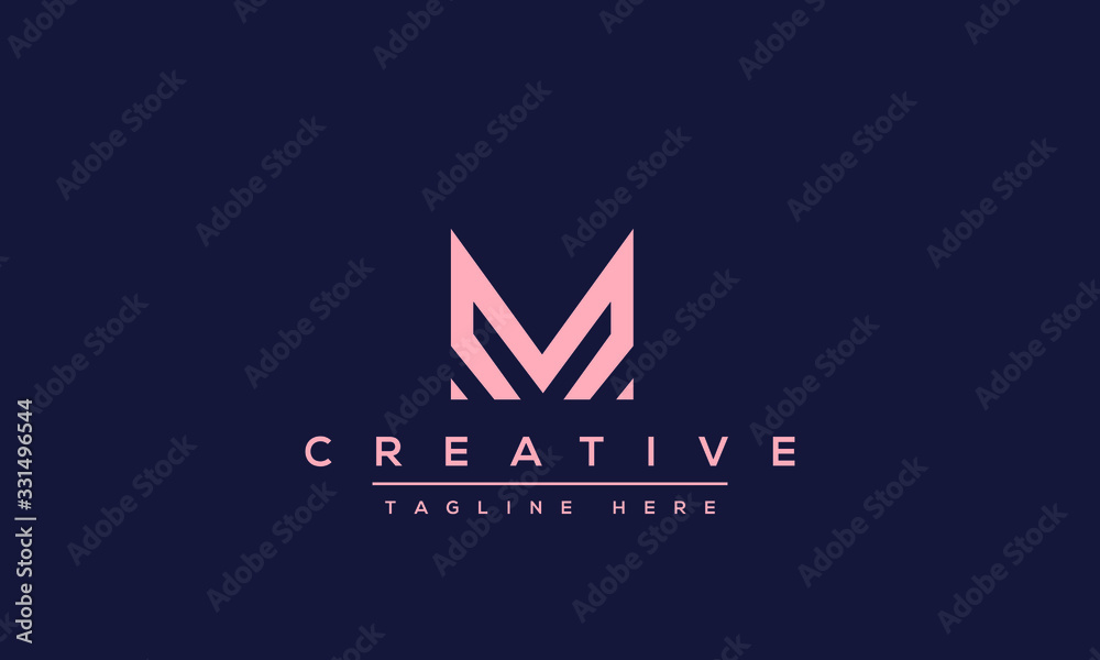 Unique modern creative elegant Letter M logo design or MM initials ...
