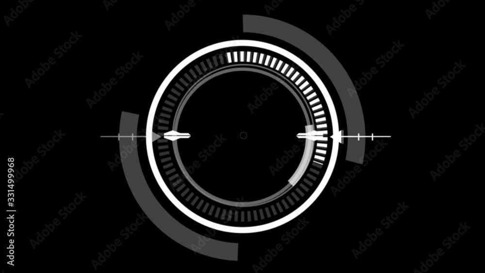 Vidéo Stock HUD Circle User interface on isolated black background ...