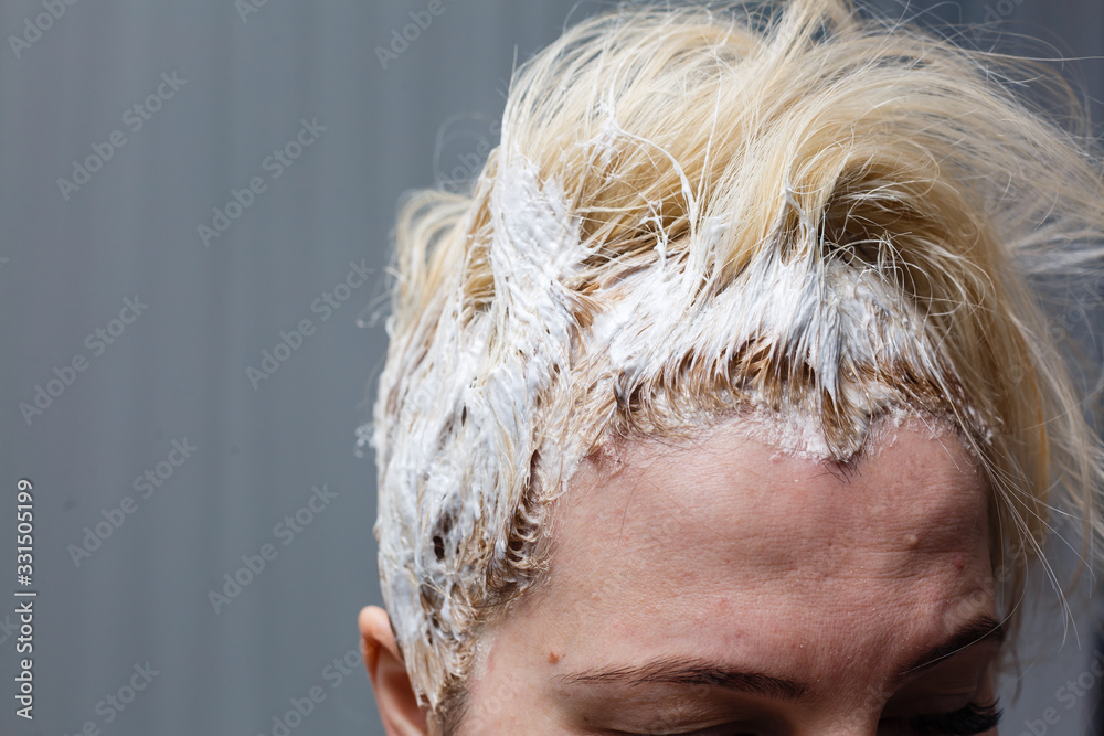 The Process Of Hair Coloring Hair Coloring Hair Colouring In Process
