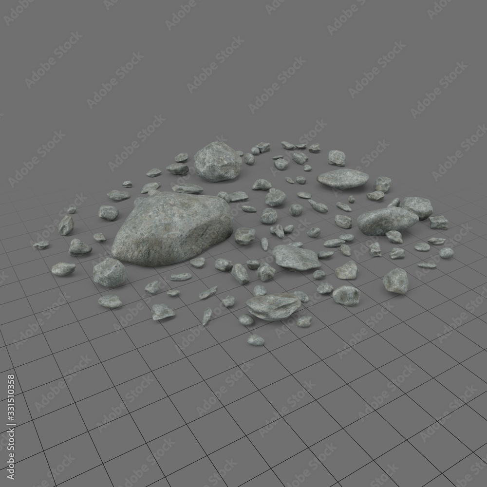 Scattered rocks 1 Stock 3D asset | Adobe Stock