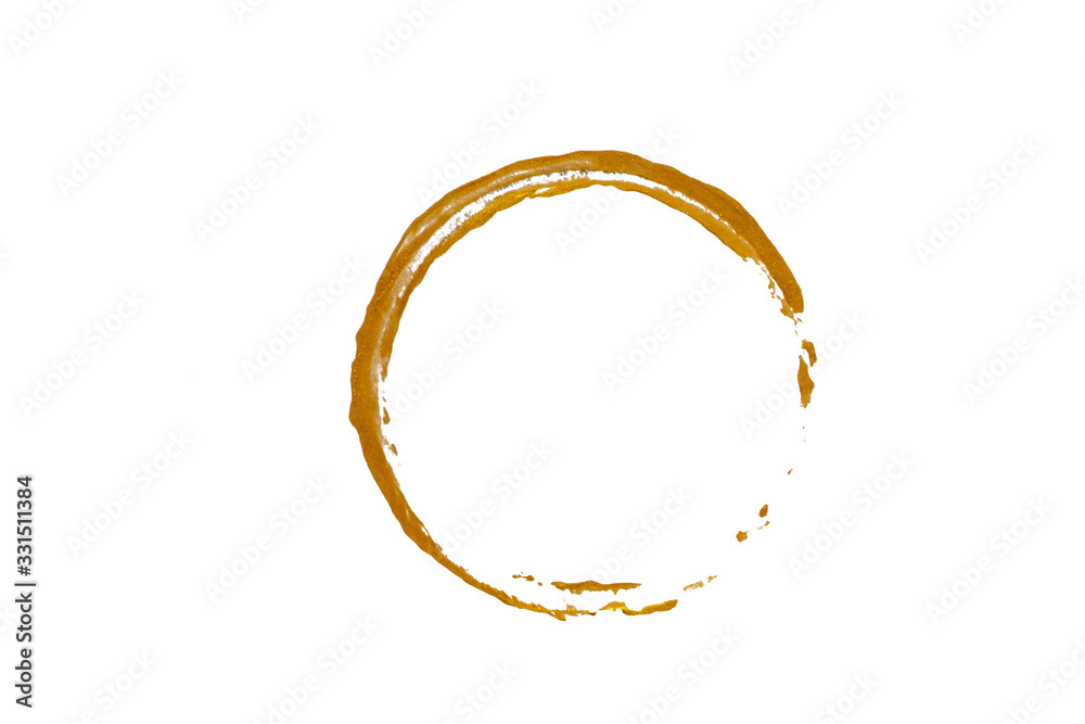 Gold glittering circle of paint golden glitter texture. Abstract gold ...