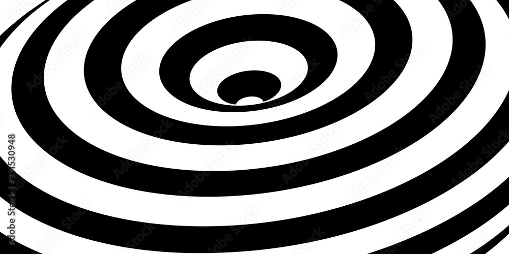 Vector abstract illustration of vortex with lines. Trendy 3d background ...