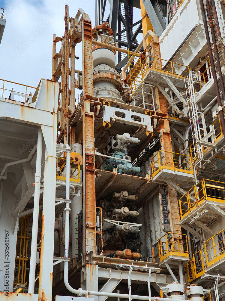 BOP Blow Out Preventer and LMRP lower marine riser package onboard ...