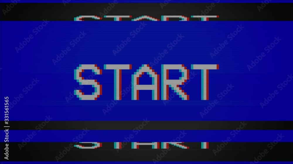 Glitch noise static television or VHS VFX. Tv screen interference ...