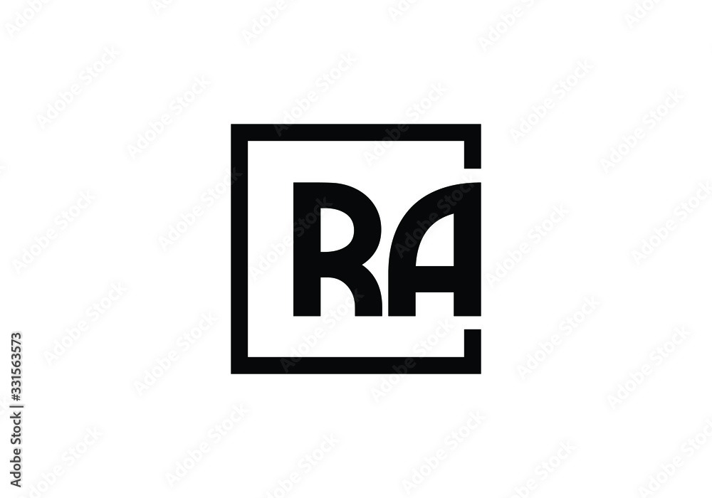 R A, RA Initial Letter Logo design vector template, Graphic Alphabet ...
